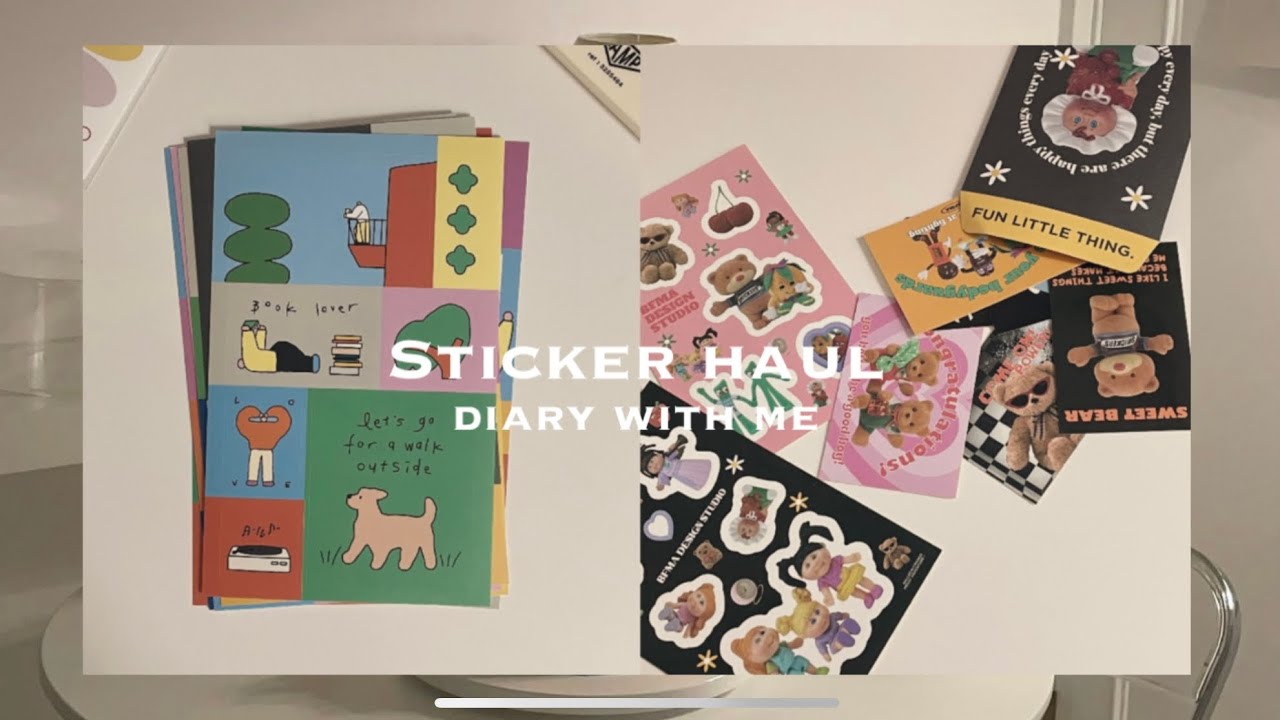 알록달록 텐바이텐 스티커 하울하고 다이어리 꾸미기🛒다꾸•다이어리꾸미기•스티커하울 Youtube