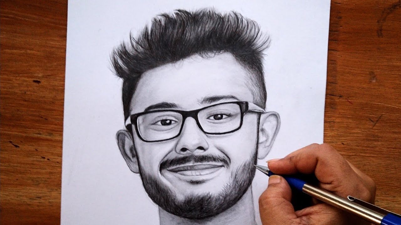 Carryminati sketch || drawing carryminati timelapse video || Suvomoy ...