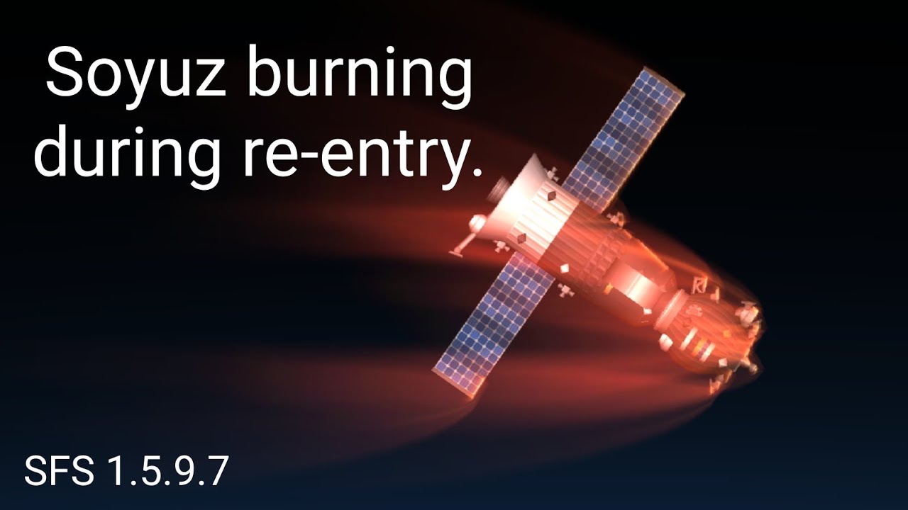 SFS. Soyuz burning up during re-entry. - YouTube