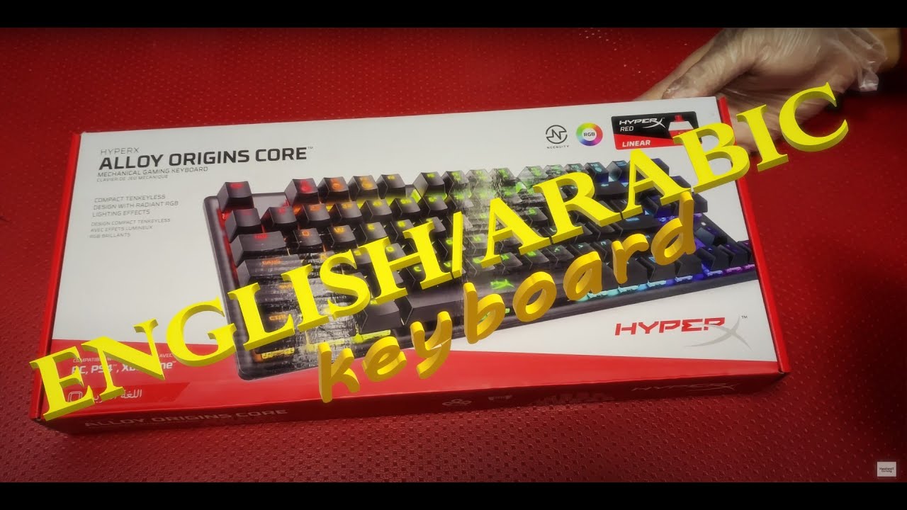 ENGLISH ARABIC | GAMING KEYBOARD | HYPERX | ALLOY ORIGINS CORE | MIDDLE ...