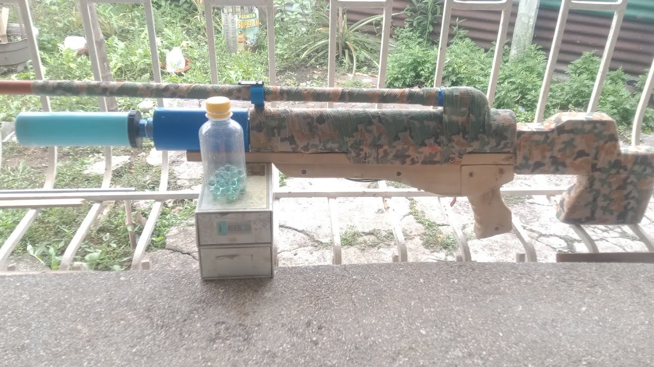 homemade marble gun. toy gun. - YouTube