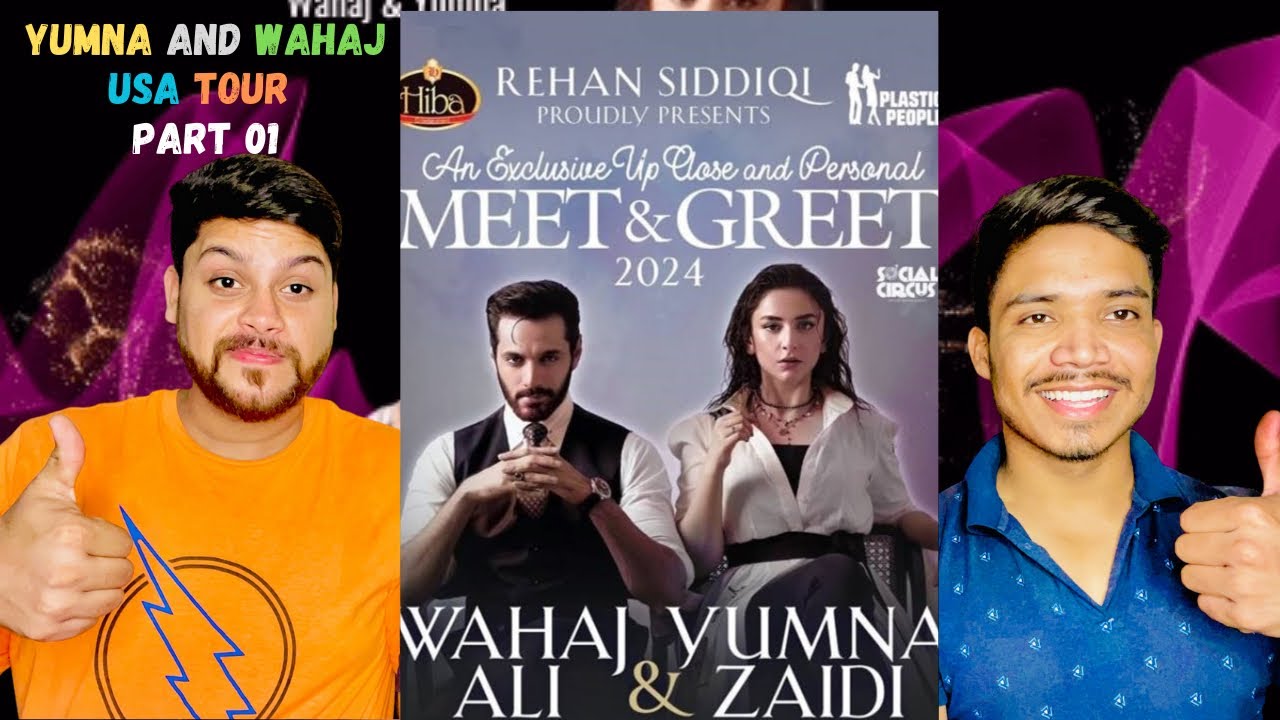 Indian Reaction on Wahaj Ali And Yumna Zaidi USA Tour Part 1| Zain Raja ...