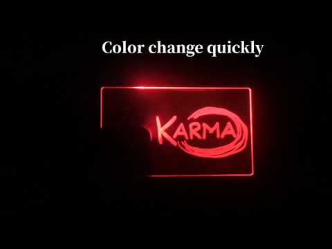 Custom Message Laser Engraved Acrylic Business Card LED, Glow Name Card ...