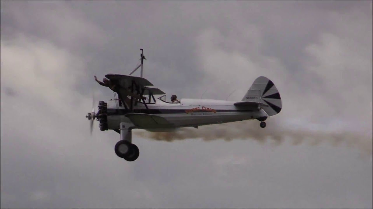 The Flying Circus Airshows [Wingwalking Act] - 2016 Manassas Airshow ...