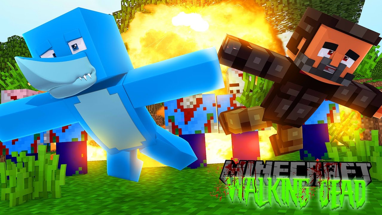 Minecraft THE WALKING DEAD - SHARKY KILLS NEGAN ??? - YouTube