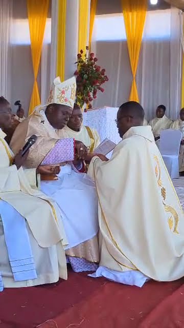 Newly Ordained Catholic Priests anointed with Chrism oil - YouTube