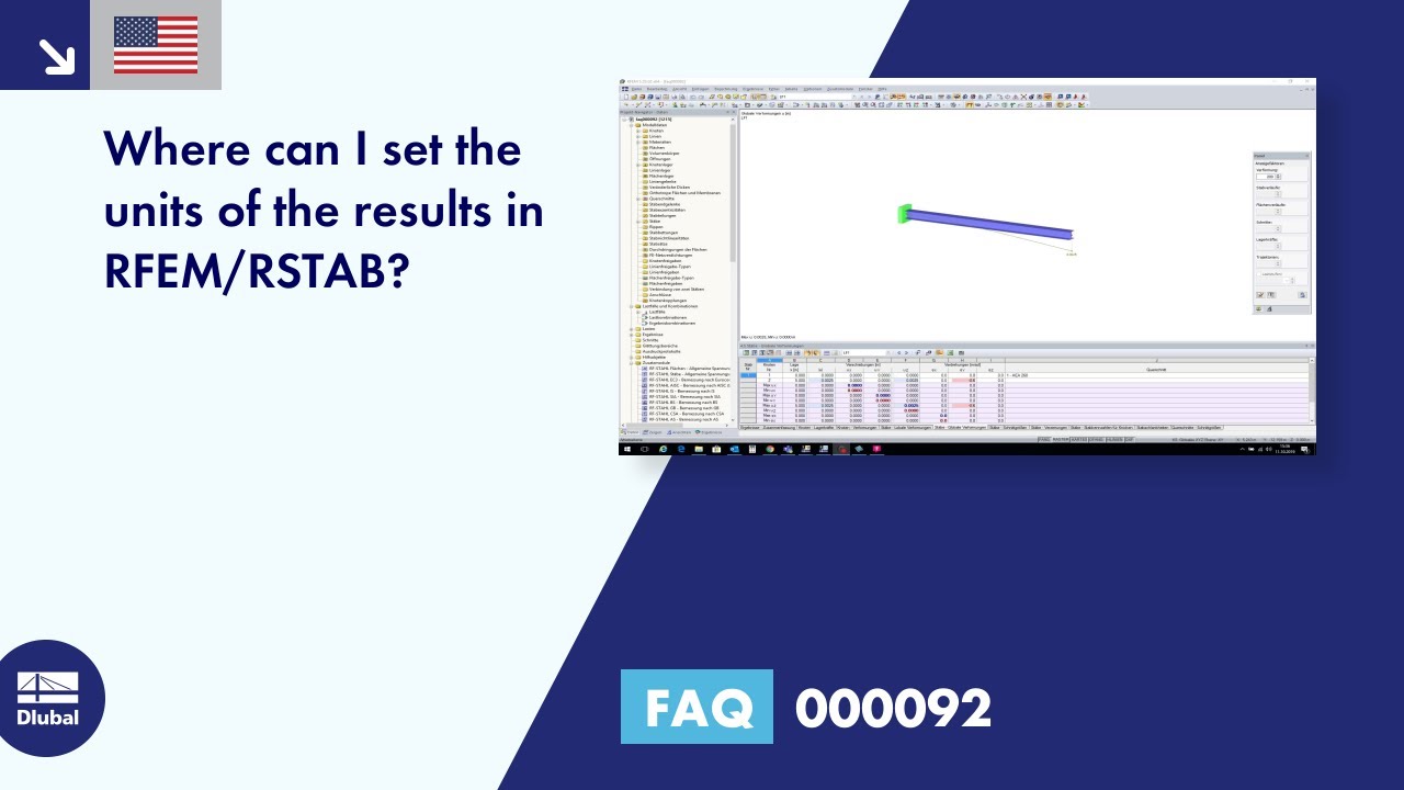 FAQ 000092 | Where can I set the units of the results in RFEM/RSTAB ...