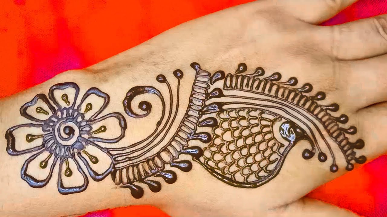 simple hena design - YouTube