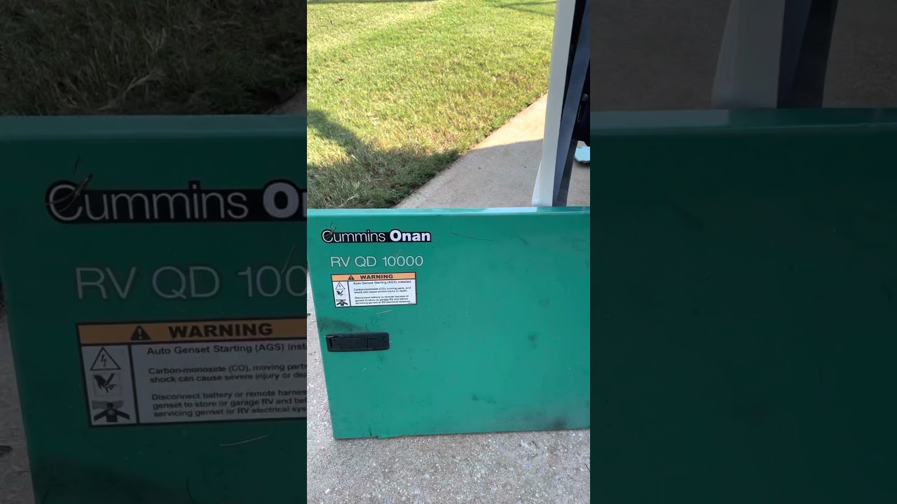 Cummins Onan RV QD 10000 fuel filter location and change easy - YouTube