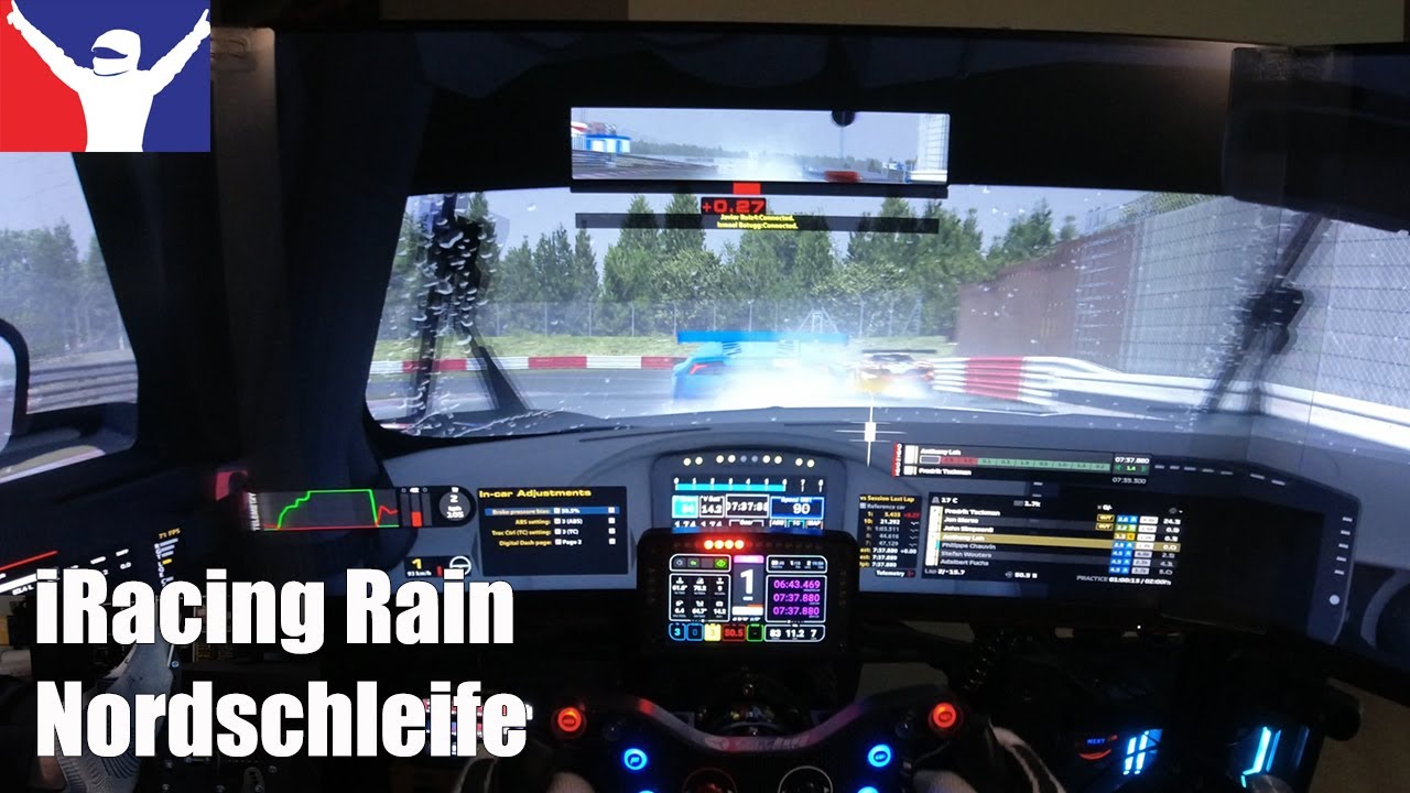 iRacing rain performance around Nurburgring Nordschleife - YouTube