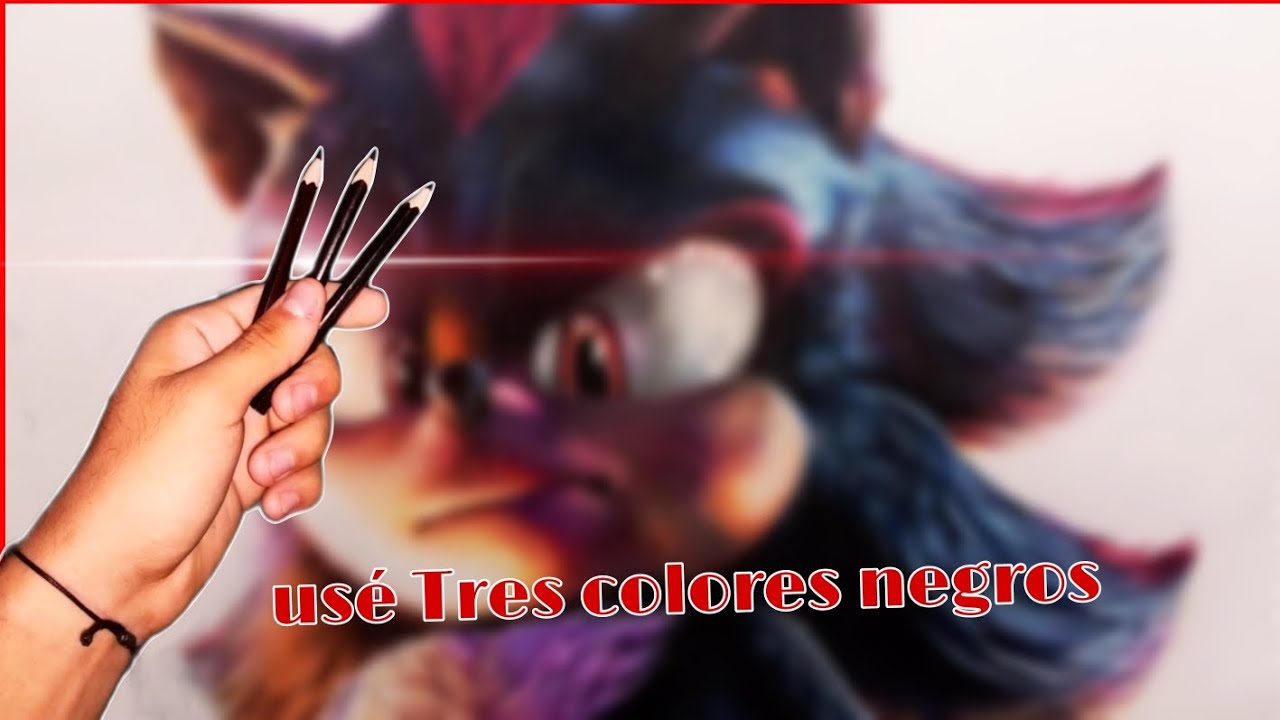 Cómo dibujar a Shadow the HEDGEHOG realista (Sonic 3 la película) - YouTube