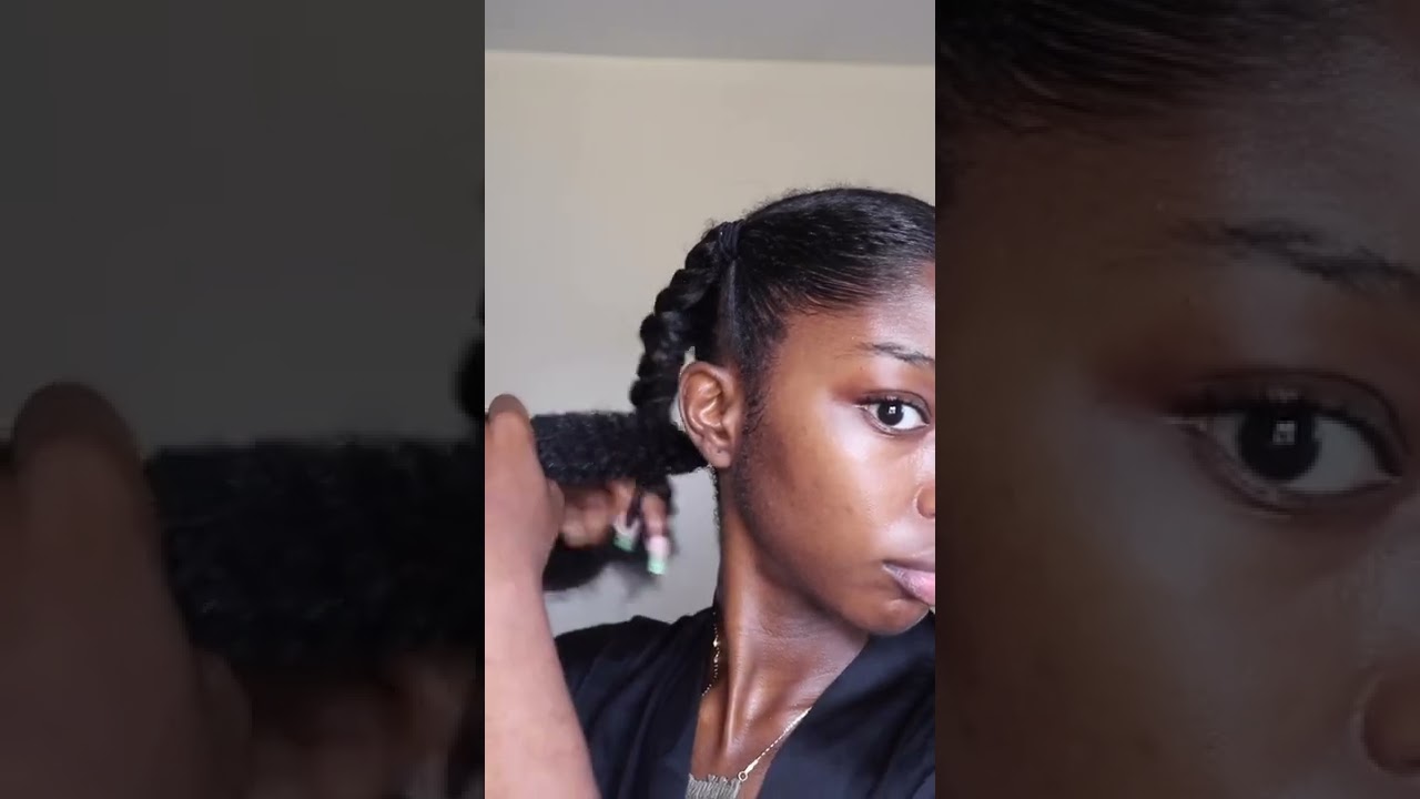 Easy Cornrow-Puff😍🤩 #beginners #naturalhairstyles - YouTube