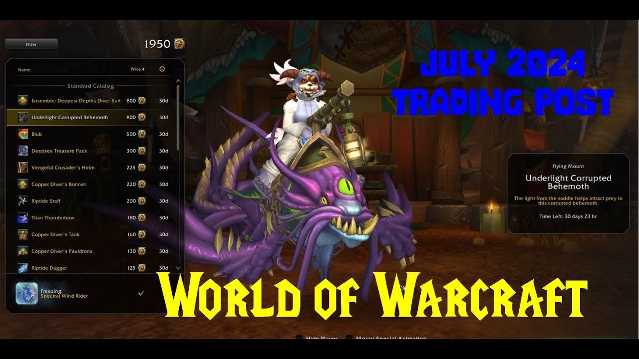 July 2024 Trading Post and Traveler's Log - World of Warcraft - YouTube