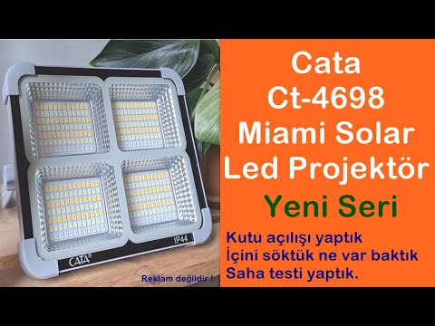 Cata Ct-4698 Miami Solar Led Projektör (Yeni Model Güçlendirilmiş Versiyon) #cata #solar