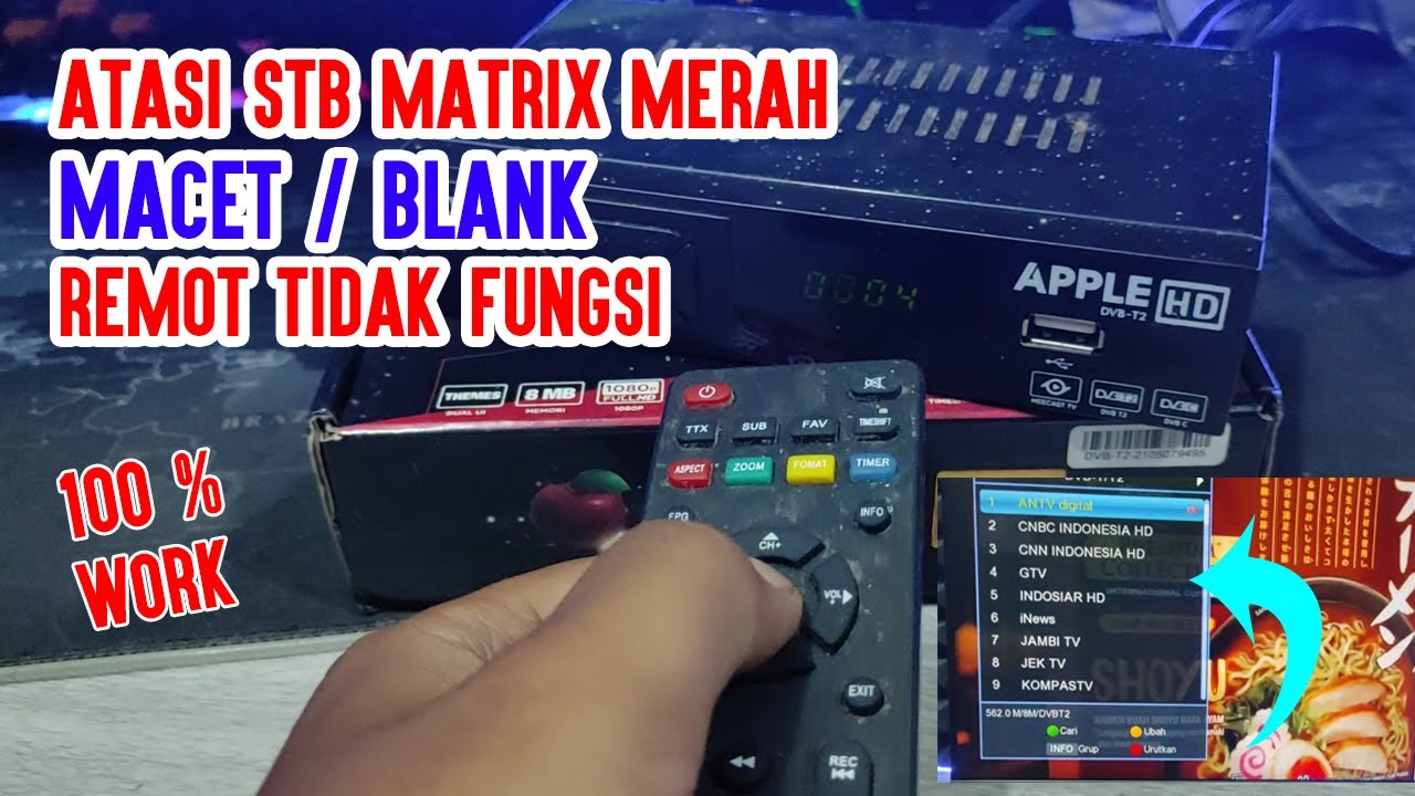 Cara Atasi STB Matrix Merah Macet Remot Tidak Fungsi - YouTube