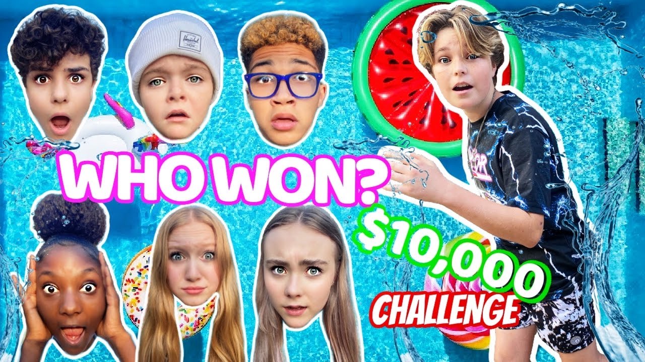 LAST to FALL in the POOL Wins $10,000 - CHALLENGE | Hayden Haas - YouTube