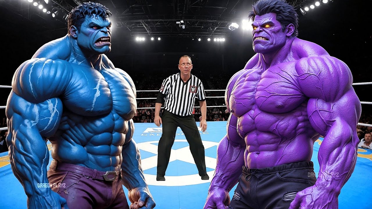 BLUE HULK VS PURPLE HULK - EPIC BATTLE - YouTube