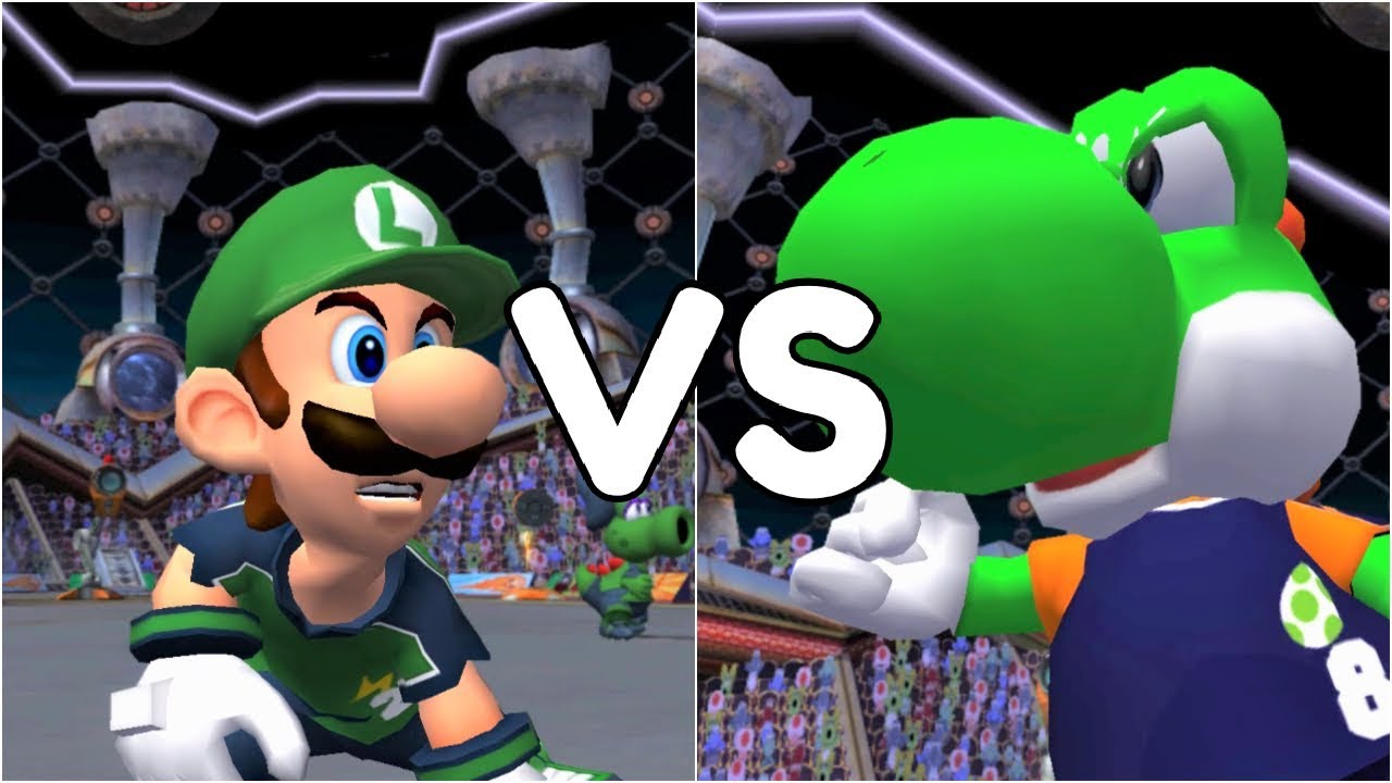 Super Mario Strikers - Luigi vs Yoshi - GameCube Gameplay (720p60fps ...