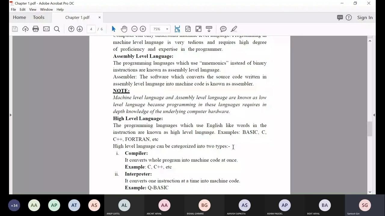 Overview of Computer Software and Programming Language | C programming ...