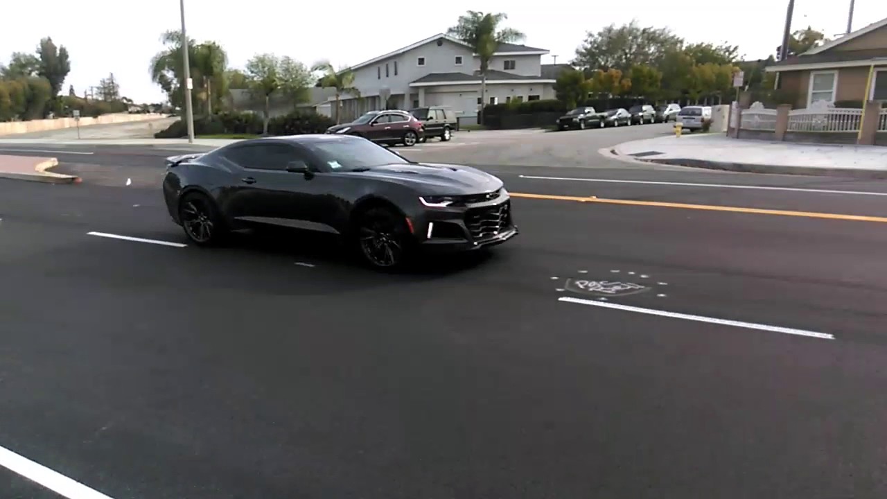 2017 Camaro zl1 acceleration in nightfall gray - YouTube
