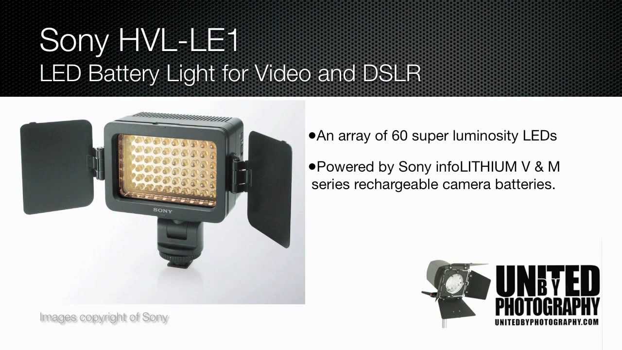Sony HVL-LE1 LED Camera Light - YouTube