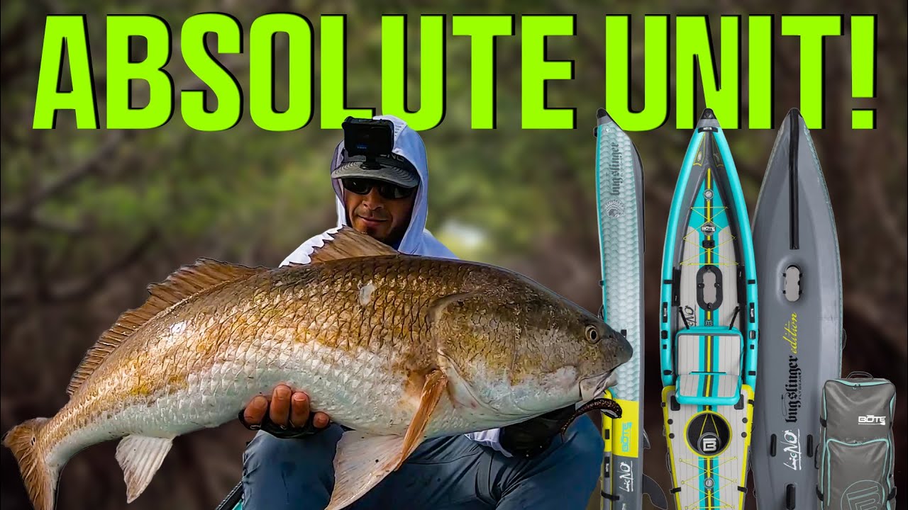 Inflatable Kayak vs. MONSTER Redfish (Unbelievable Fight!) - YouTube