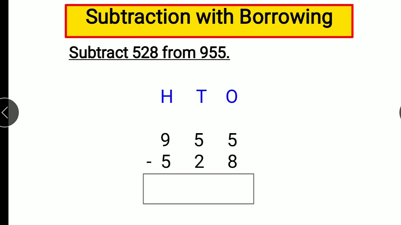 Subtraction With Borrowing For Class 1st YouTube Subtraction With Borrowing For Class 1st YouTube