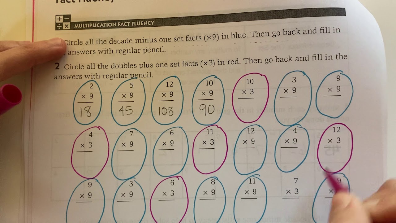 Math Wednesday, 10/28: Fact Fluency Sheet 2 (Practice Multiplying by 9 ...