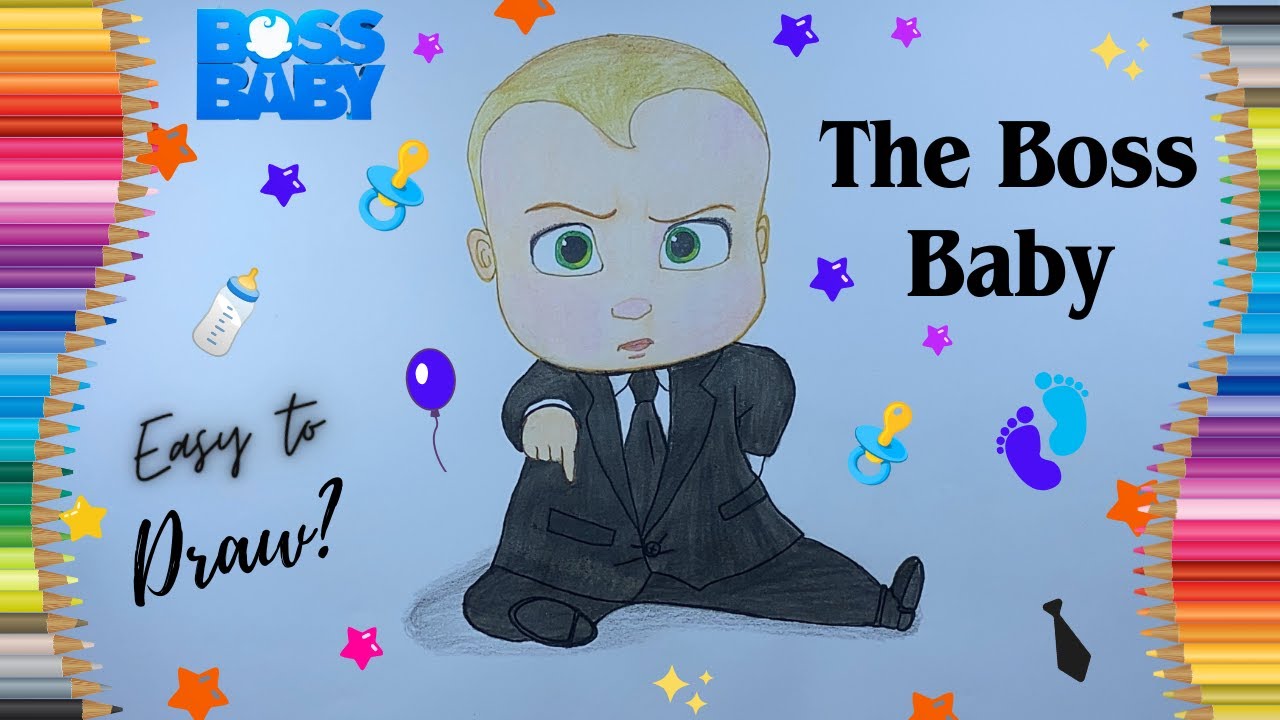 How to draw Boss baby?|| Boss baby Cartoon || Color and learning ...