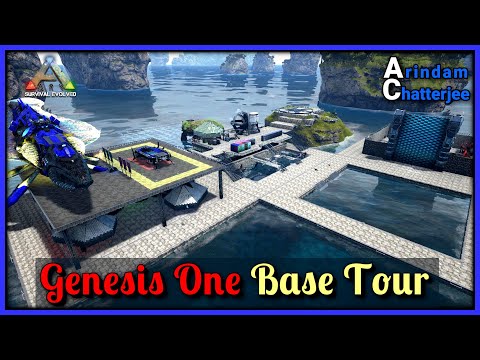 Ark Genesis 1 - Ocean Island Base Tour (My Genesis 1 Base Design on ...