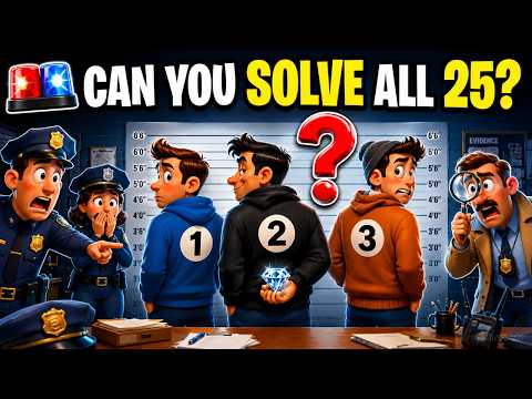 🚔 WHO IS THE CRIMINAL? | 25 Police Station Mystery Quiz Challenges 🕵️ Only Geniuses Get 25/25!