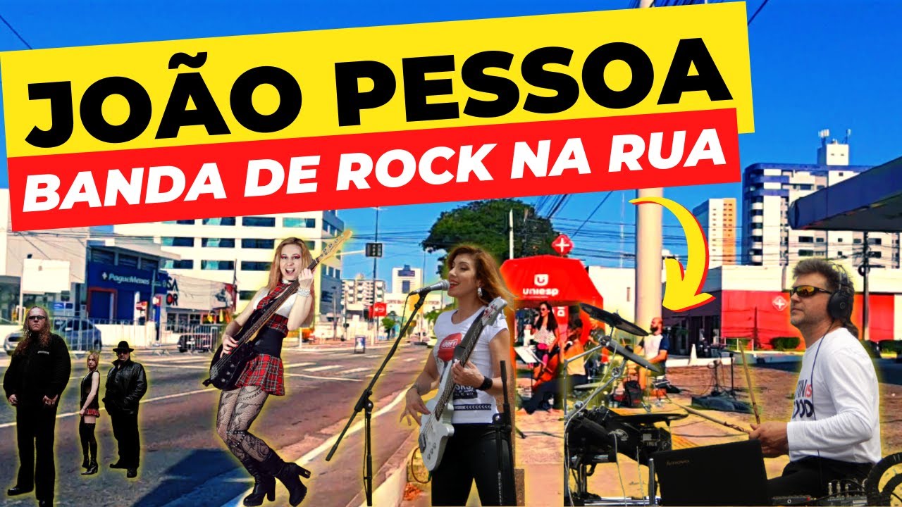 Olha essa Banda de rock tocando na rua no bairro dos Estados em João ...