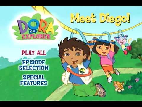 Opening to Dora The Explorer: Meet Diego! 2003 DVD (Main Menu Option)