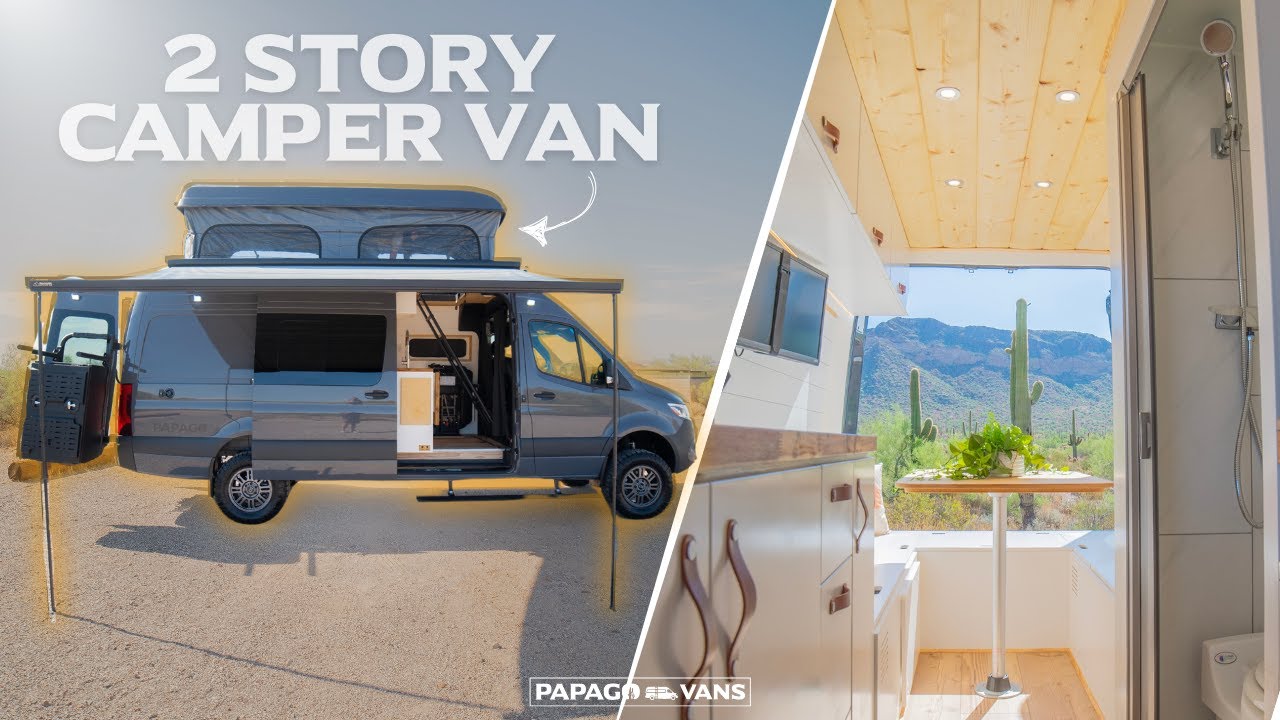 Touring a 2 Story Camper Van! | Van Tour Tuesday Ep. 5 - YouTube