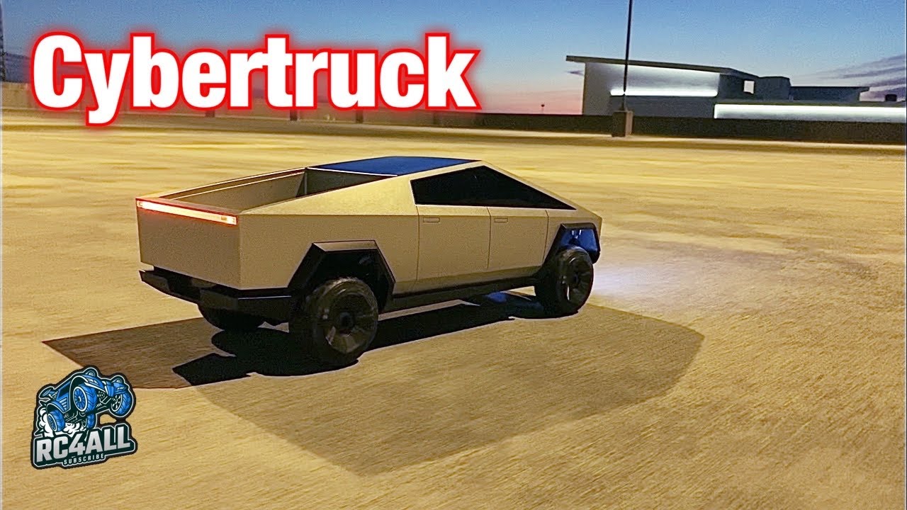 Tesla RC Cybertruck by Hotwheels 1/10 scale for only $100 dollars - YouTube