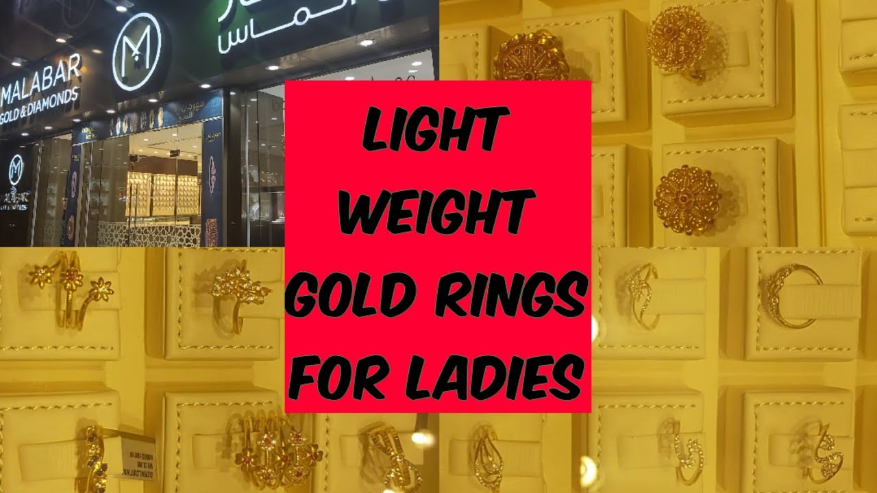 Light weight Gold Rings For Ladies with weight||MALABARGOLD&DIAMONDS ...