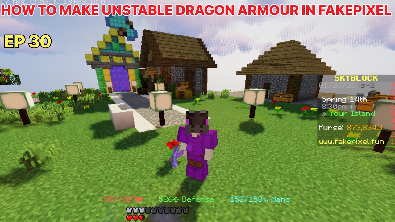 fakepixel skyblock ep 30 | make unstable dragon armour in fakepixel ...