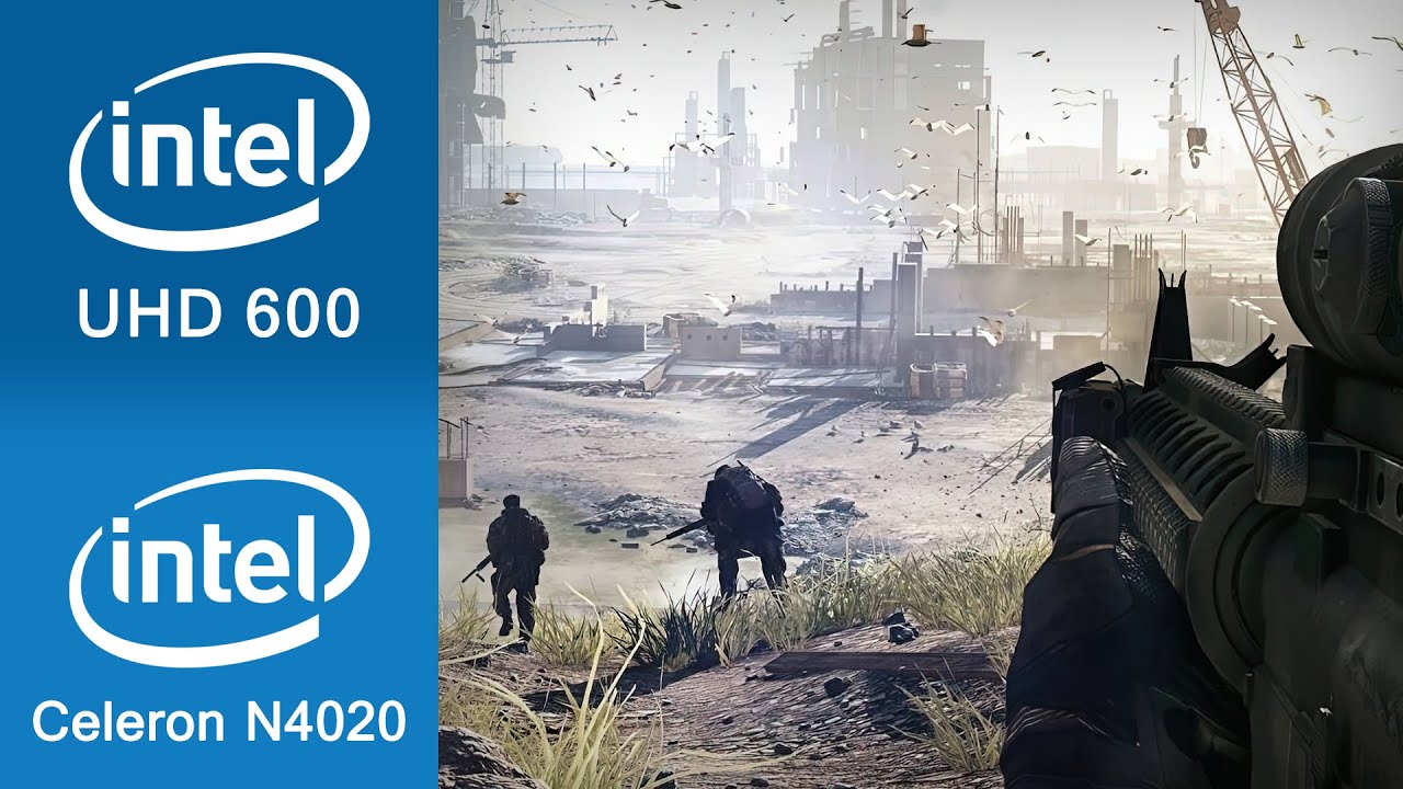 Battlefield 4 Gameplay Intel UHD 600 + Intel Celeron N4020 - YouTube