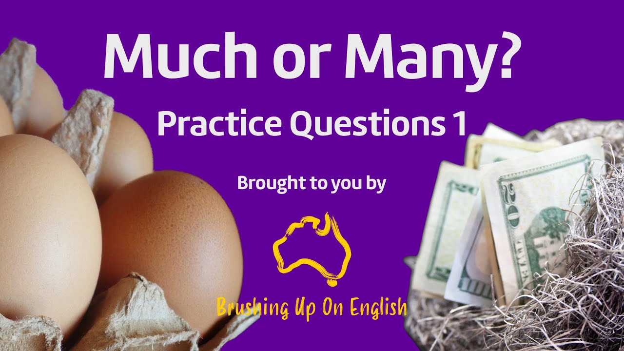 Determiners "Much" or "Many": Practice Questions 1 - YouTube