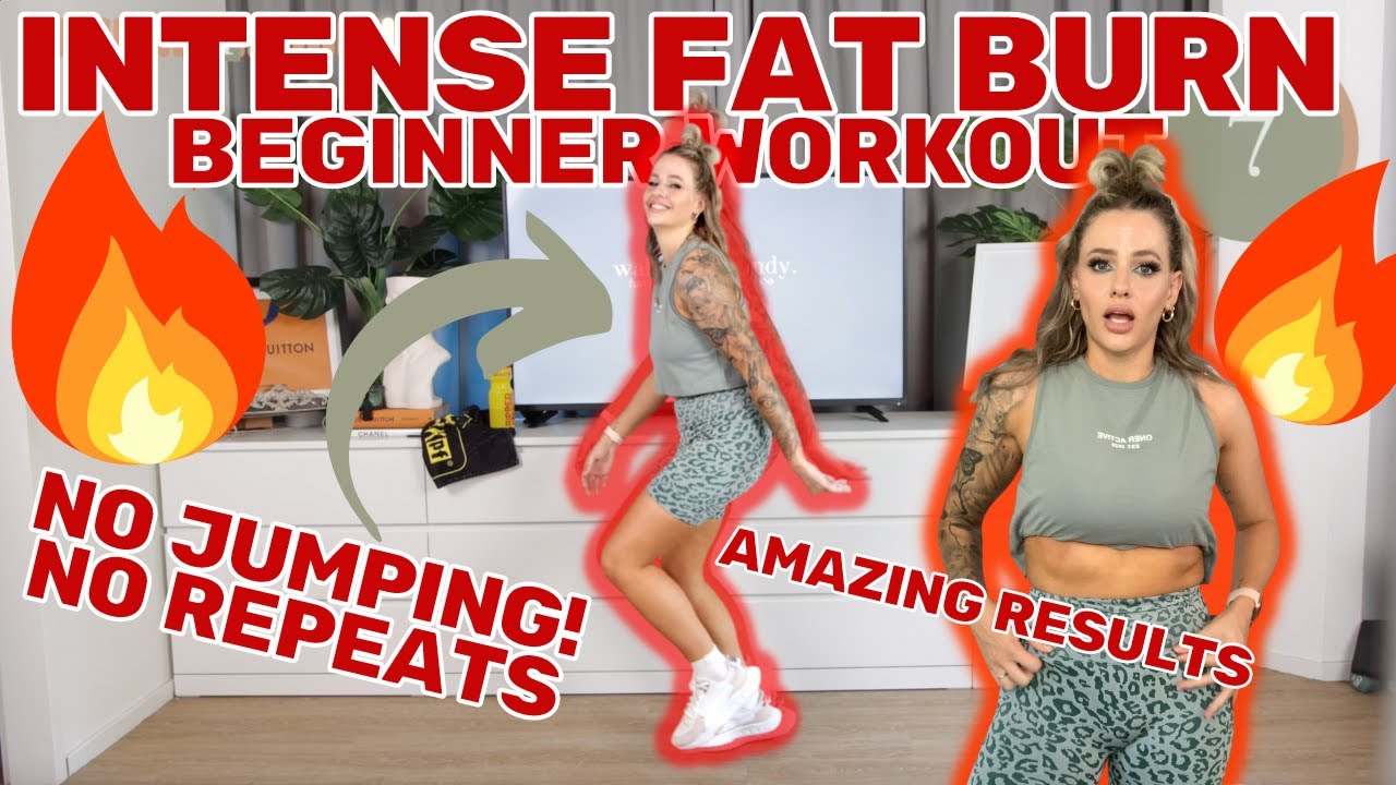 INTENSE FAT BURN for BEGINNERS walking workout | NO JUMPING NO REPEATS ...