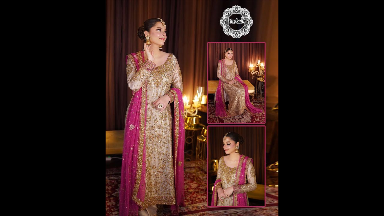 202276 -Harris Shakeel Embroidered Addawork Formal Wedding Wear ...