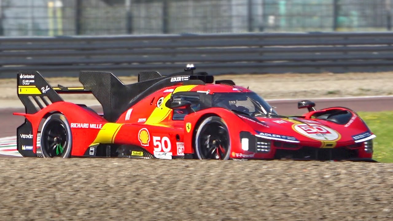 Ferrari 499P Hypercar Testing HARD @ Fiorano - YouTube