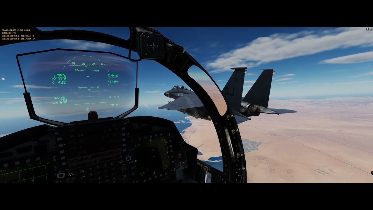 DCS F15E / Training mission on Persian Gulf Map / Dropping CBUs on SA6 ...