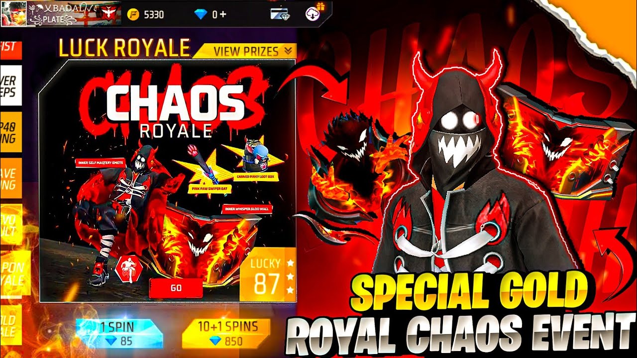 New Special Royal Chaos Event !! 🥳 Free Fire New Event 🔥 Free Fire ...
