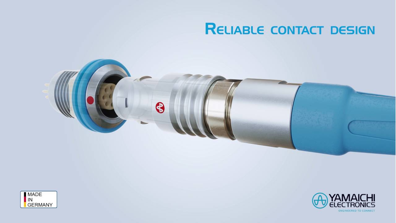 Yamaichi Electronics Y-Circ P Push Pull Circular Connector - YouTube