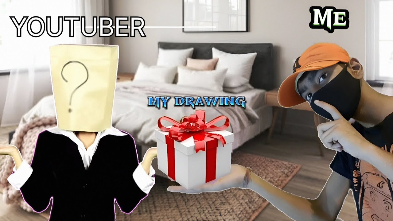 Giving my drawing to the most famous youtuber 😱 - YouTube