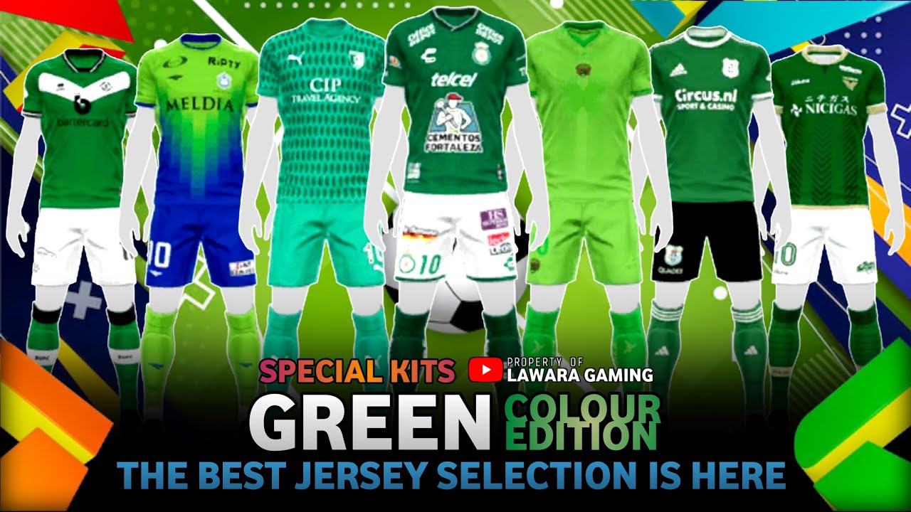Best kits eFootball 2025 Mobile • GREEN Colour edition - YouTube