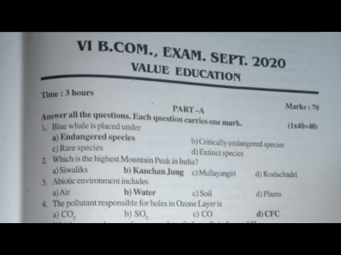 VALUE EDUCATION SOLVED QUESTION PAPERS(2020/2019/2018/2017/2016) - YouTube