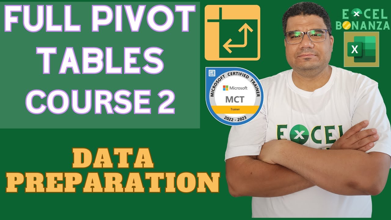 Full Excel Pivot tables Course 02 | Data Preparation | No Gaps| Tabular format | Number ...