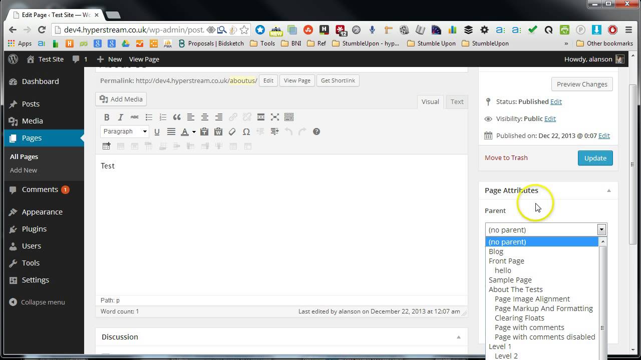 Organizing page hierarchy in WordPress - YouTube